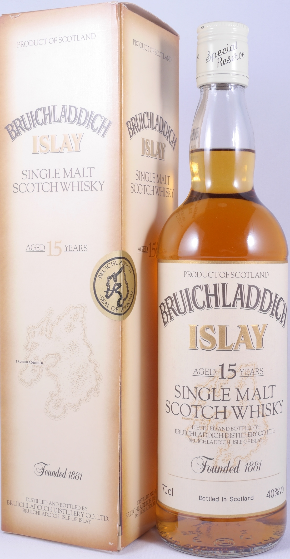 Buy Bruichladdich 15 Years Old Special Reserve White Cream Label Islay